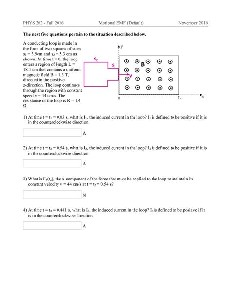 Solved A Conducting Loop Is Made In The Form Of Two Squares