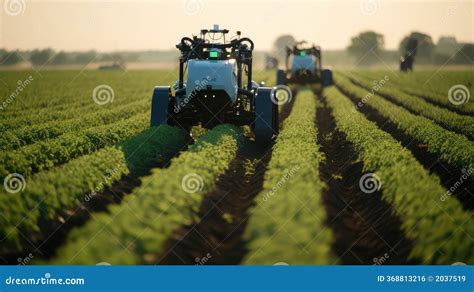 Agriculture By Robot Robotic Hand Planting Collecting Plants And Fruits Ai Generated Stock