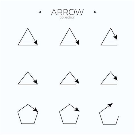 Premium Vector Line Arrow Icon Set Line Icons Collection Modern