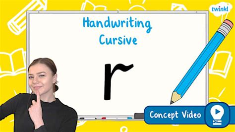 The Letter R Cursive Handwriting Concept Video