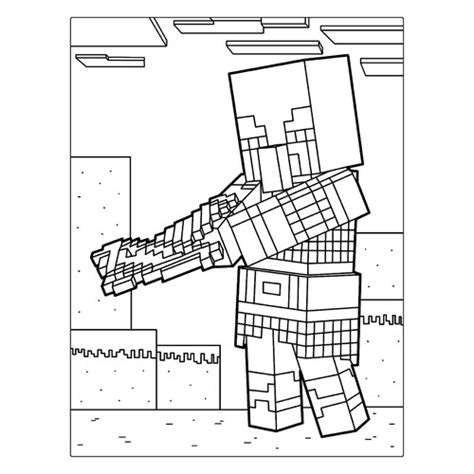 Раскраска Разбойник из Майнкрафт распечатать или скачать