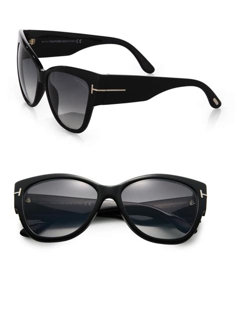 Tom Ford Anoushka 57mm Cats Eye Sunglasses In Black Lyst