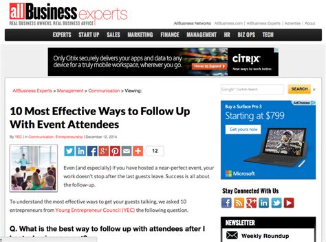 Most Effective Ways To Follow Up With Event Attendees Meet John Rampton Entrepreneur