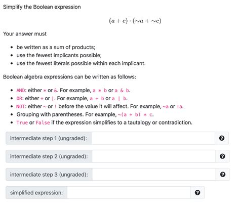 Solved Simplify The Boolean Expression A C A C Your Chegg Com