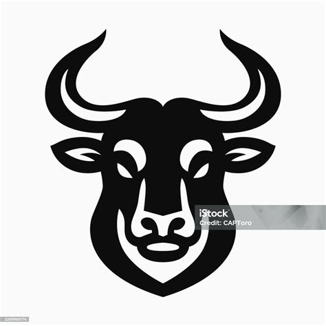 강렬한 실루엣과 모던한 요소가 돋보이는 대담한 Bull 로고 디자인으로 강력한 브랜딩 가축에 대한 스톡 벡터 아트 및 기타 이미지 가축 개념 검은색 Istock