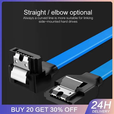 Sata 30 Iii 하드 디스크 드라이브 직렬 스트레이트 케이블 26awg Hdd Ssd 7 핀 6 티몬