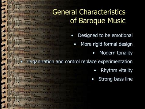 Ppt General Characteristics Of Baroque Music Powerpoint Presentation