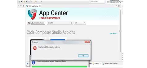 Unable To Istall Add Ons Code Composer Studio Forum Code Composer Studio™︎ Ti E2e Support