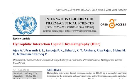 Hydrophilic Interaction Liquid Chromatography Hilic