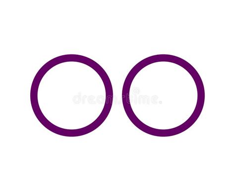 Circle Shape Outline Stroke Purple Symbol Element Vector Graphic Design Stock Vector