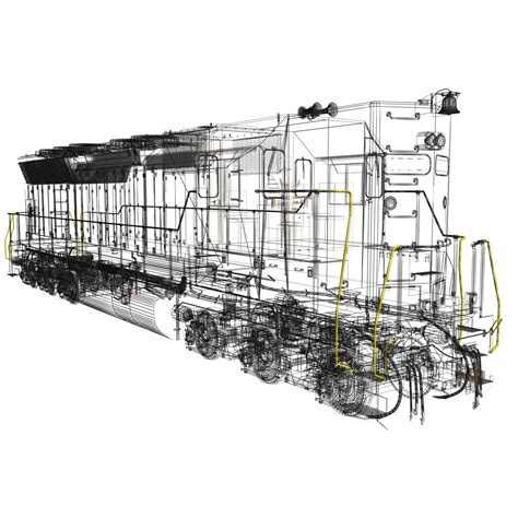 Emd Sd45 Nw Locomotive 3d Max