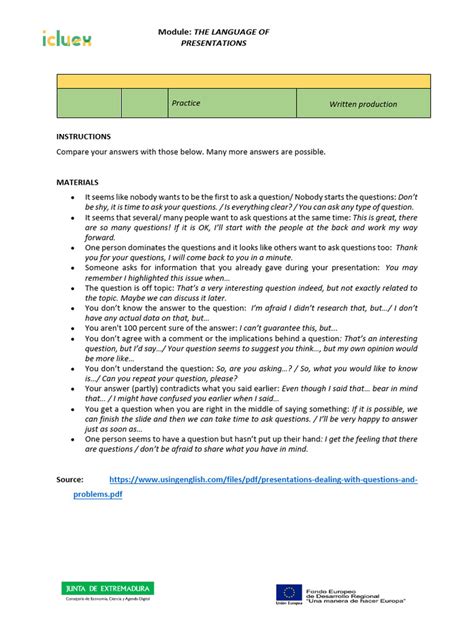 The Language Of Presentations Phase 3 Task 6 Model Answer Pdf