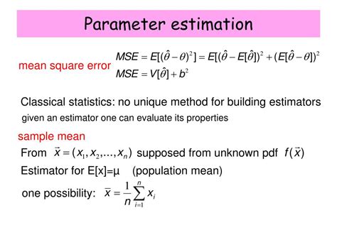 Ppt Parameter Estimation Maximum Likelihood And Least Squares