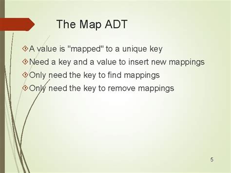 Implementing The Map Adt Outline The Map Adt