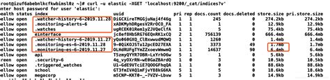 Elasticsearch实例磁盘占用率高 排查及解决方案（monitoring Es 6 20191127）monitoring