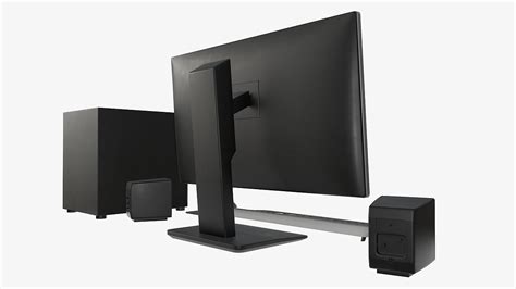 Computer Monitor Keyboard Mouse Pad Speakers Woofer Set Pbr 3d Model