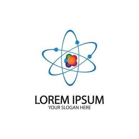 Atom Icon Representing Science Education And Scientific Research Vector Gray Biotechnology