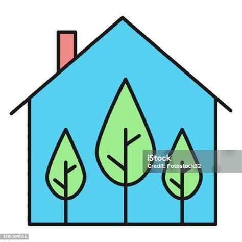 에코 친화적 인 집 생태 아이콘 격리 벡터 일러스트레이션 0명에 대한 스톡 벡터 아트 및 기타 이미지 0명 개념 기후 묘사 Istock