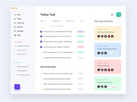 Dribbble Task Management Dashboard Design  By Masudur Rahman