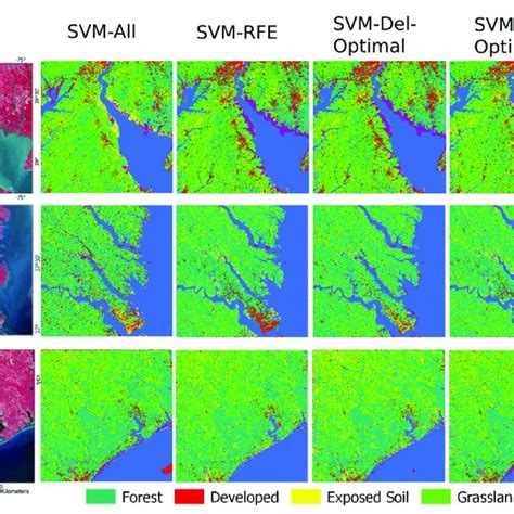 Example Set Of Land Cover Classifications Of The Delaware Virginia