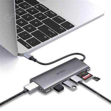 WIWU Alpha A H In USB Hub Type C VGA RJ Dual HDMI Port GadStyle BD