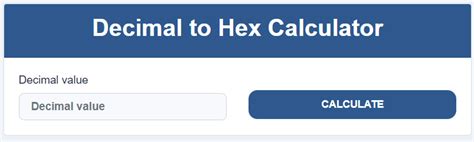 Decimal To Hex Calculator ELearning Decimal To Hex Calculator ELearning