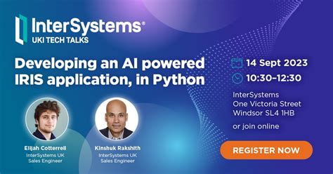 developing an ai powered iris application in python r intersystems
