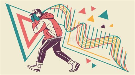 Geometric Running Figure Abstract Athlete Motion Design And Dynamic