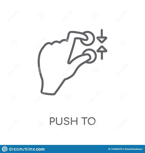 Push To Minimize Gesture Linear Icon Modern Outline Push To Min Stock