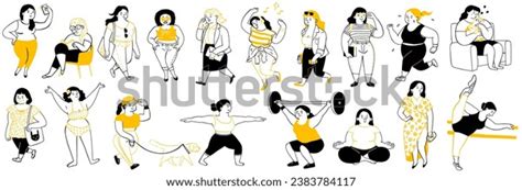 Beautiful Overweight Woman Over Royalty Free Licensable Stock Illustrations Drawings