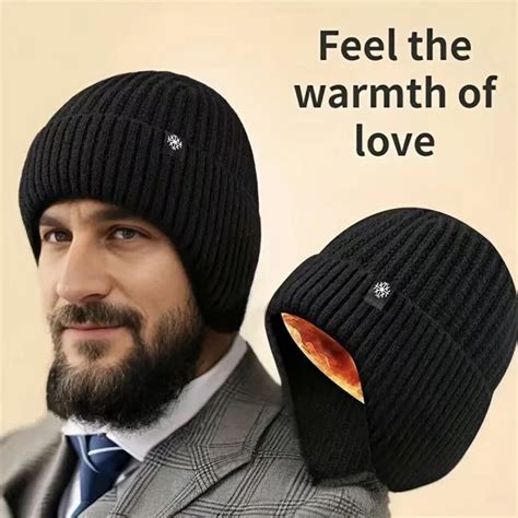 Мужская вязаная шапка теплая шапка для защиты ушей на осень и зиму плотная шерстяная шапка для