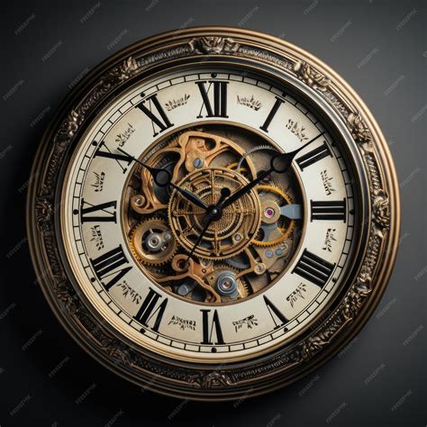 Premium Photo Texture Image Of A Clock With Gray Background