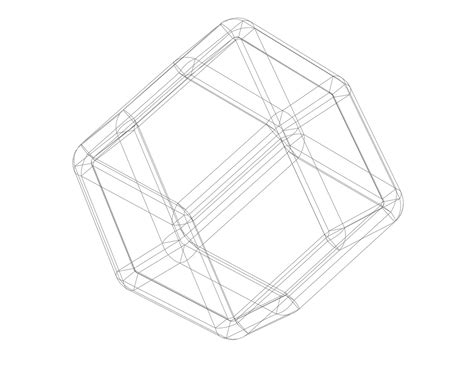 Wireframe Shape Rhombic Dodecahedron 3d Turbosquid 2176116