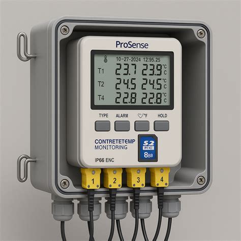 Concrete Temperature Monitoring Kit Logger Enclosure And Sensors Prosense Solutions