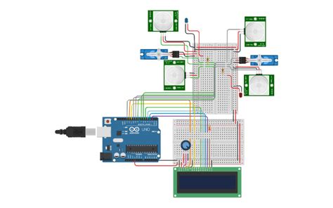 Circuit Design Mall Automatic Sliding Door With Visitor Counter Tinkercad