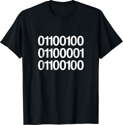 Dad In Binary Code Shirt Fathers Day Ts For Dad Clothing