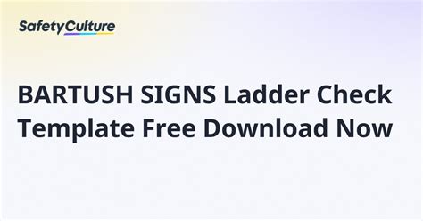 Bartush Signs Ladder Check Template Free Download Now Free Template