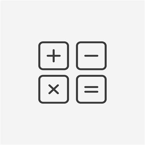 Math Count Calculator Icon Vector Isolated Symbol Sign 14531371