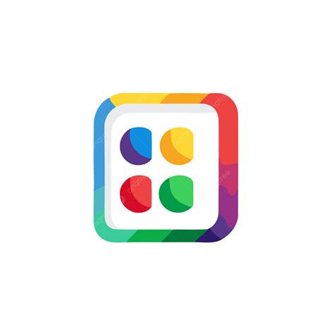 Another App Icon With Multiple Colored Squares Vector A Simplistic Colorful Icon Of Excessive