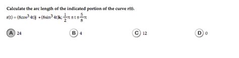 Solved Calculate The Arc Length Of The Indicated Portion Of Chegg