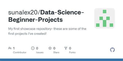 GitHub Sunalex20 Data Science Beginner Projects My First Showcase
