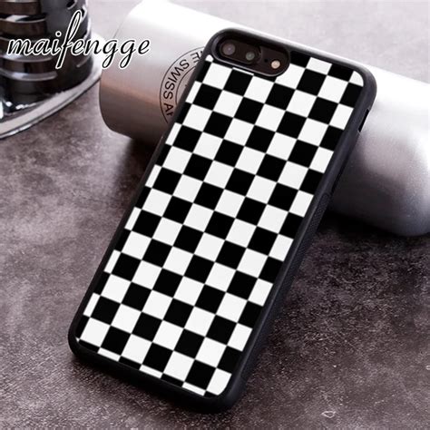Maifengge Checkerboard Plaid Checkered Phone Case Cover For IPhone 14 5 6 6s 7 8 Plus