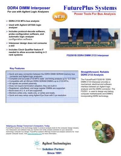 Ddr4 Dimm Interposer Futureplus Systems