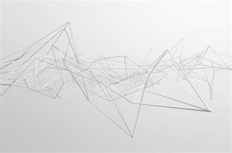 abstract 3d rendering of chaotic structure stock illustration