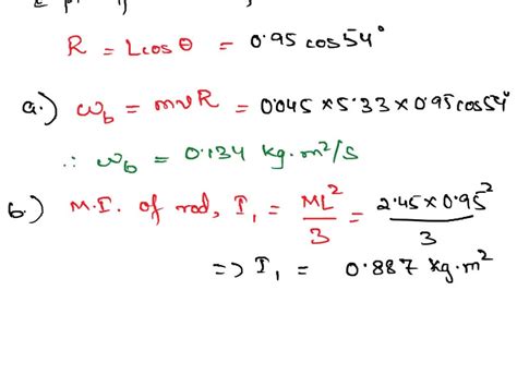 Solved 8 Problem 15 A Rod Of Mass M 3 5 Kg And Length L Can Rotate About A Hinge At Its