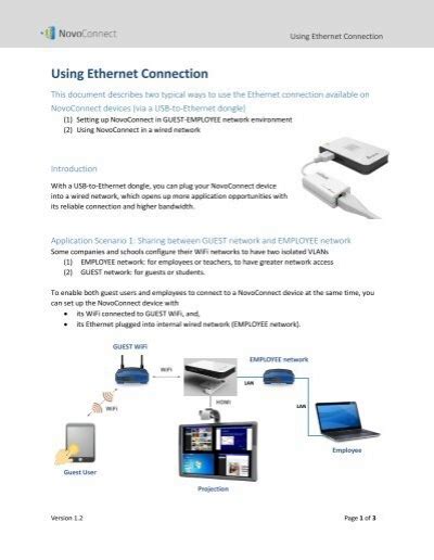 Using Ethernet Connection