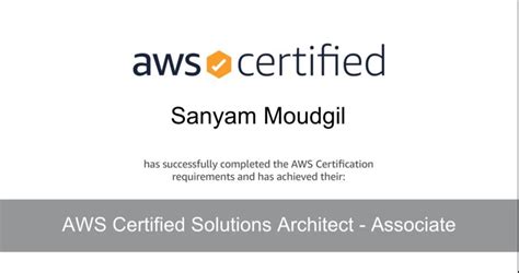 Sanyam Moudgil On Linkedin Aws Awscertified Awsarchitect Awssolutionsarchitect