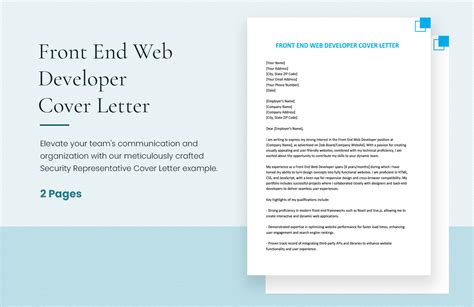 Letter Ending Format Front End Supervisor Cover Letter Examples