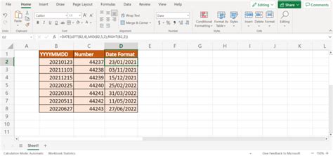 how to convert yyyymmdd to date format in excel sheetaki