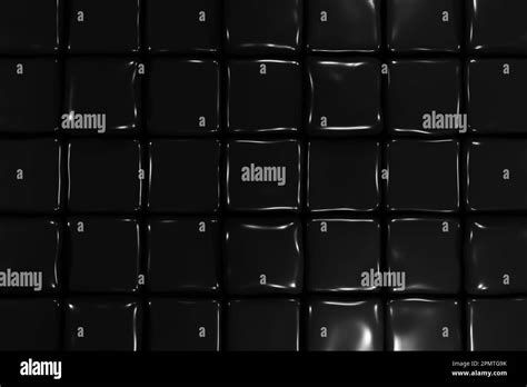 Abstract Background With Soft Black Cubes Jelly Black Cubes Background 3d Render Colorful